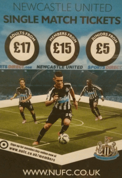 Newcastle United tickets - The price is (not) right - NUFC The Mag