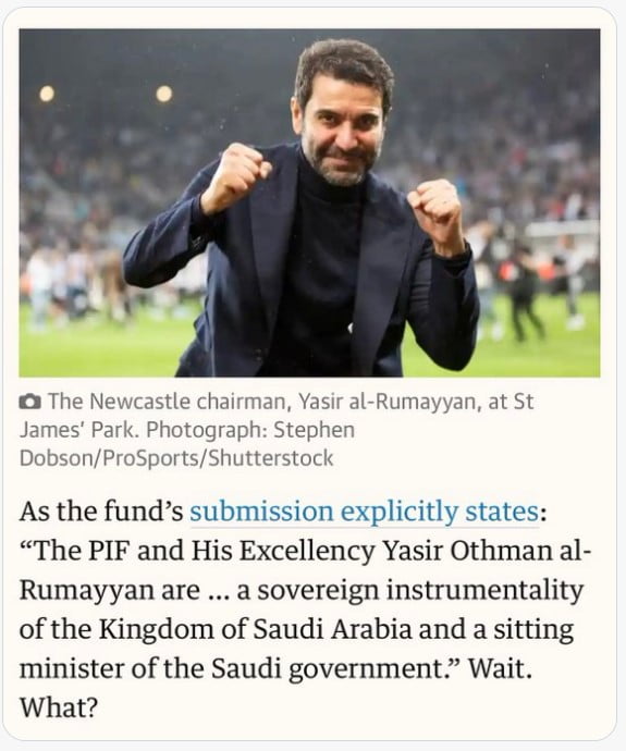Yet more embarrassing media spin on Newcastle United and Saudi Arabia ...