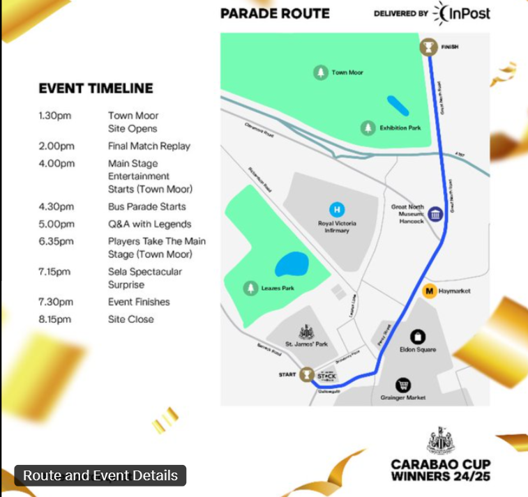 The number of fans expected for Newcastle United victory parade and ...