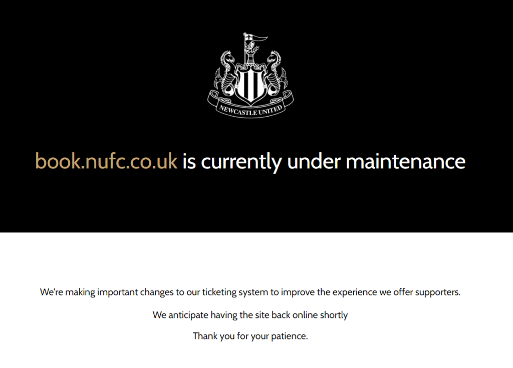 Newcastle United making important changes to their ticketing system ...