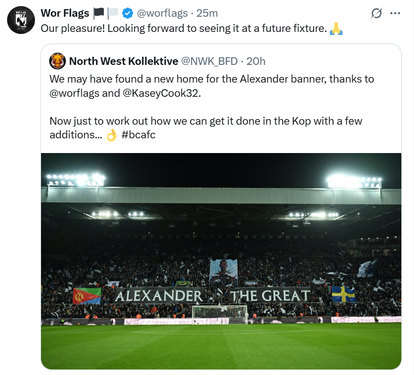 Wor Flags dispose of Alexander Isak The gReAT banner to good cause ...