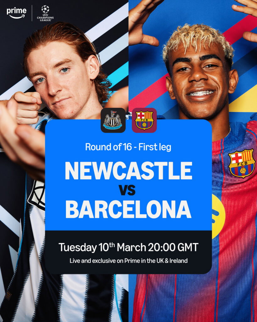 Watch Newcastle v Barcelona Champions League on Amazon Prime for free ...