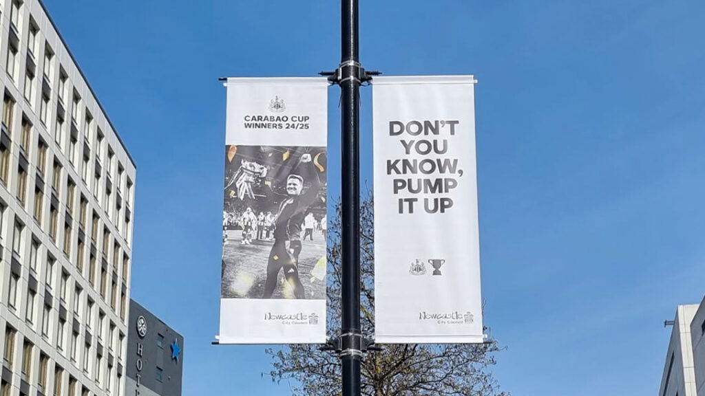 City centre decorations stepping up ahead of Newcastle United victory ...
