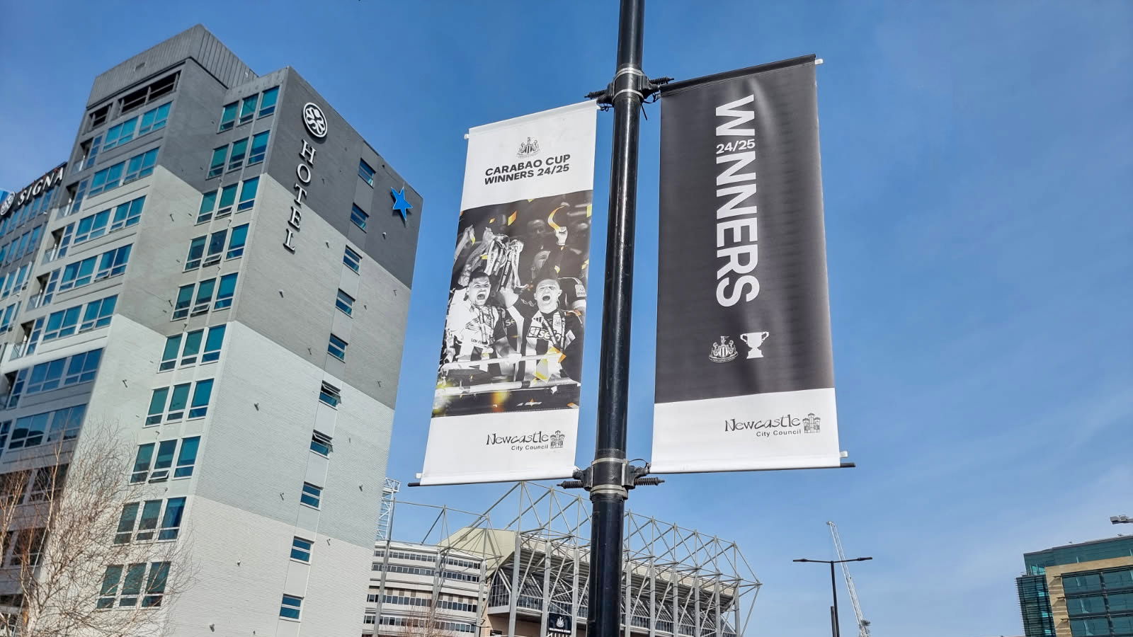 City centre decorations stepping up ahead of Newcastle United victory ...