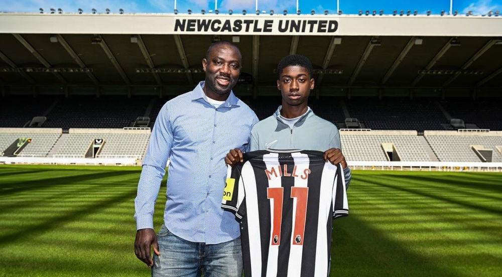 Wow! Saw this 15 year old playing for Newcastle United last night - Remember the name Michael ...