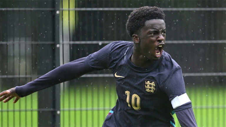 Young Newcastle United star captains England to 12 goal thriller win ...
